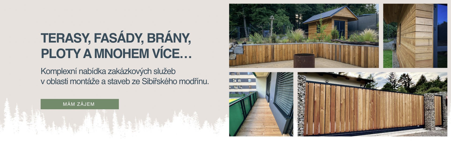 Sibiřský modřín - prkna, palubky a trámky